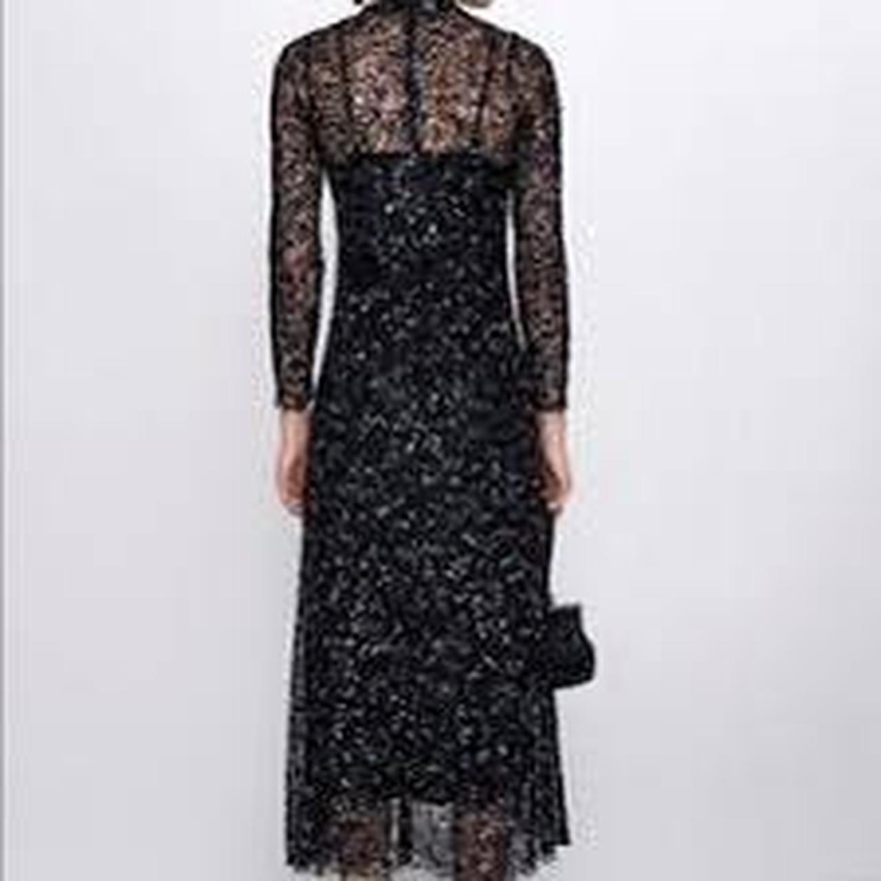 Zara women limited edition black sequin dress Size... - Depop