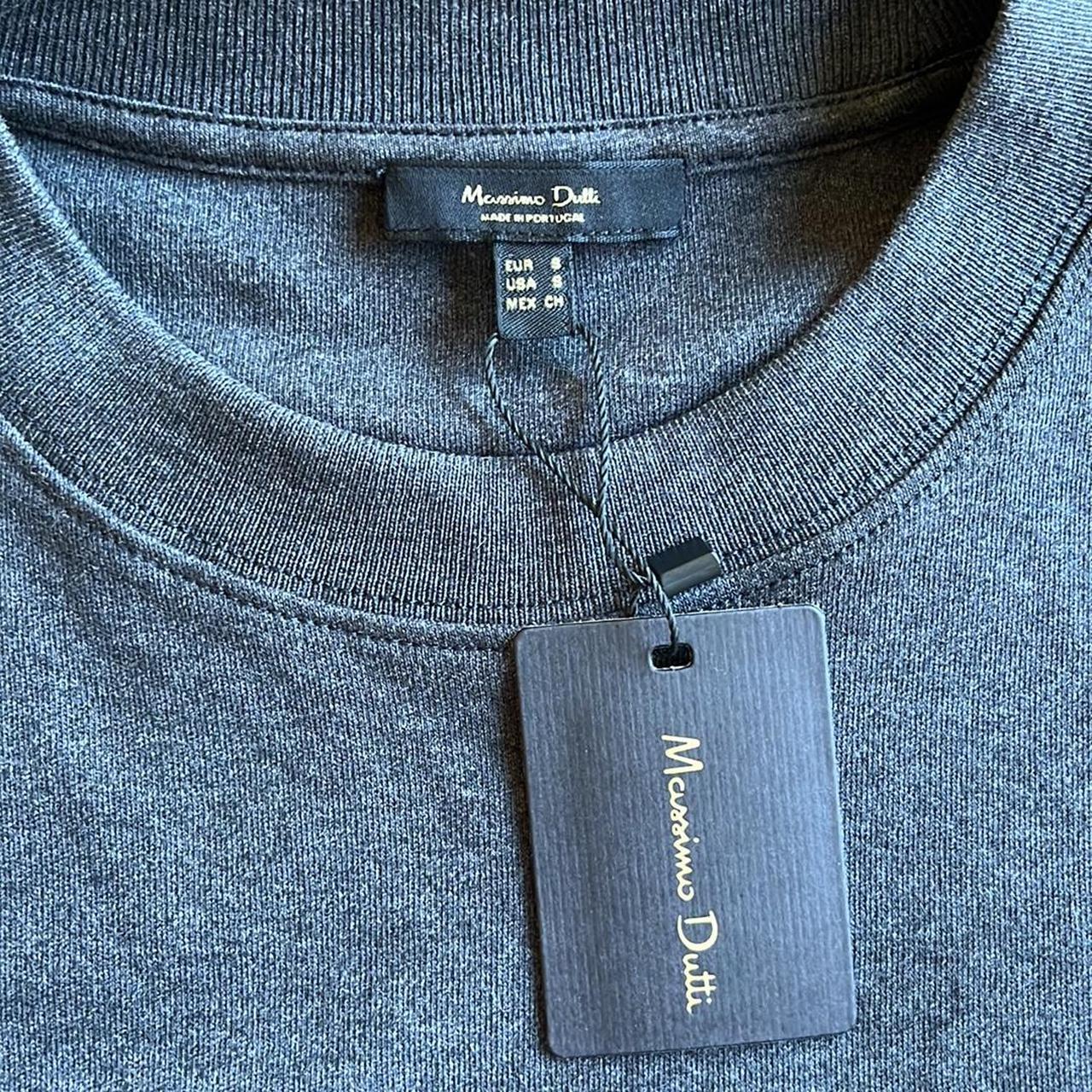 🆕 Massimo Dutti Long Sleeve Cotton T-Shirt dark... - Depop