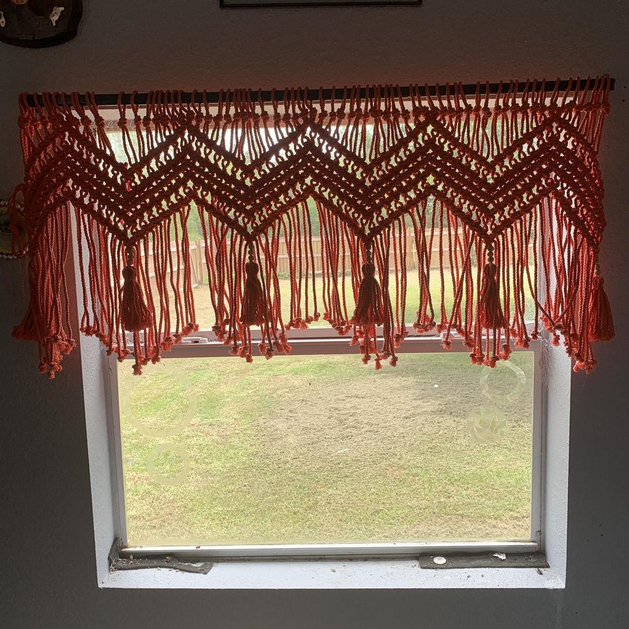 Really gorgeous hand made macrame window hanging,... - Depop