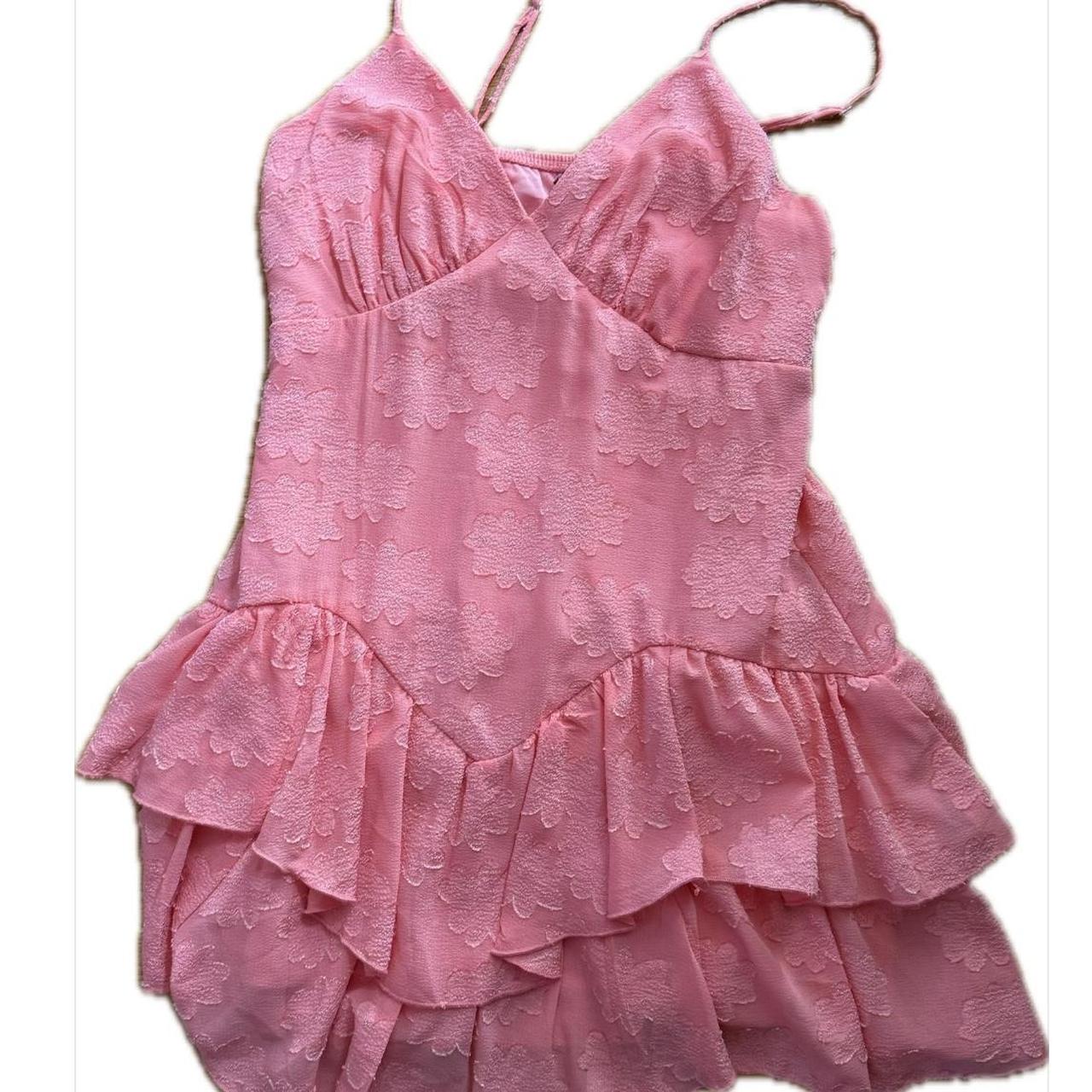 Wild Fable pink ruffle mini dress #fairycore... | Depop