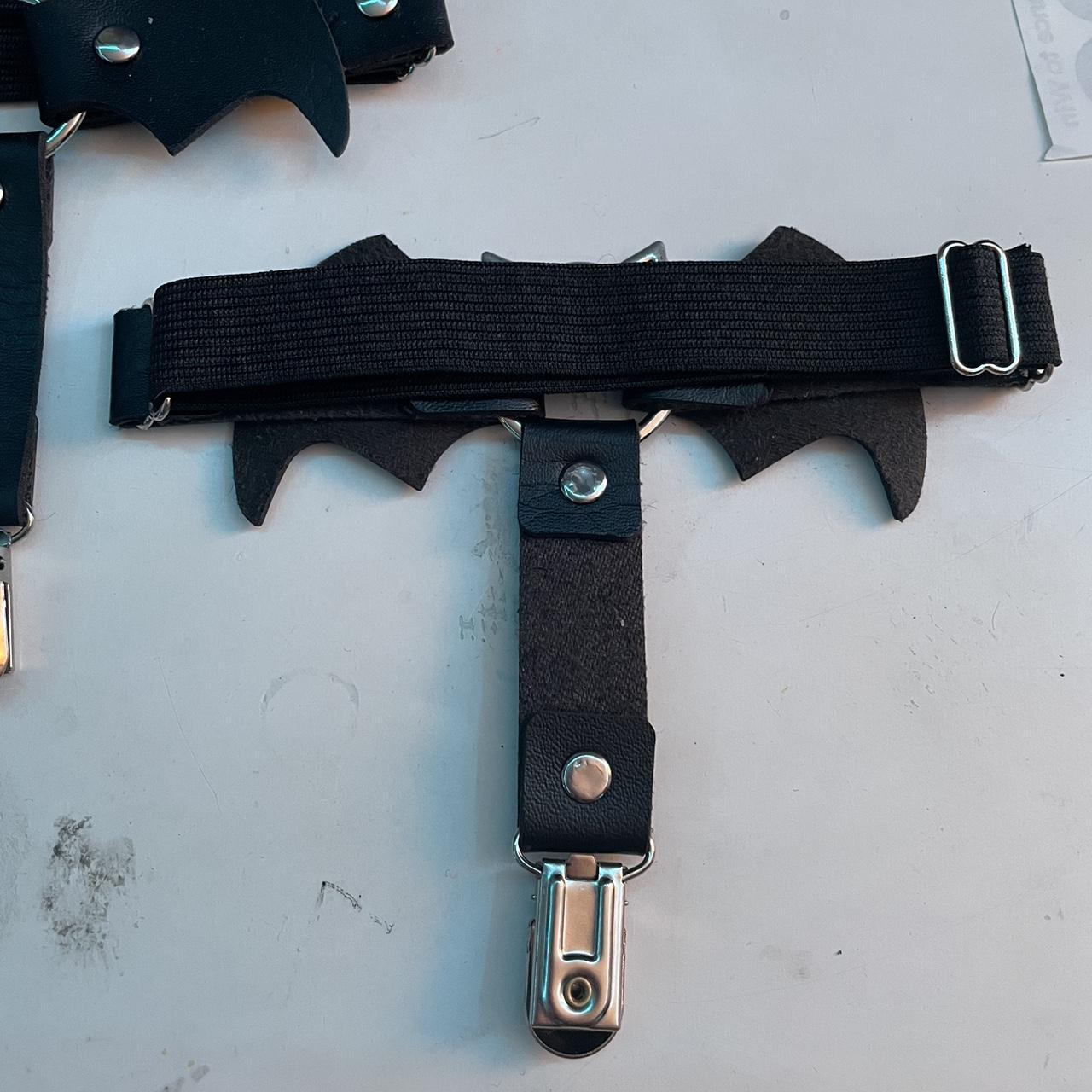 Bat themed gothic stocking garters adjustable sizes,... - Depop