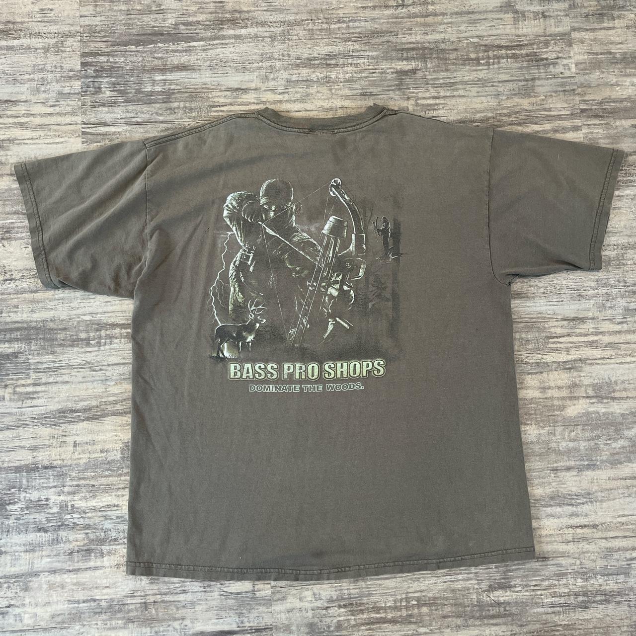 Y2K bass pro tee size xl -has nice distressing on... - Depop