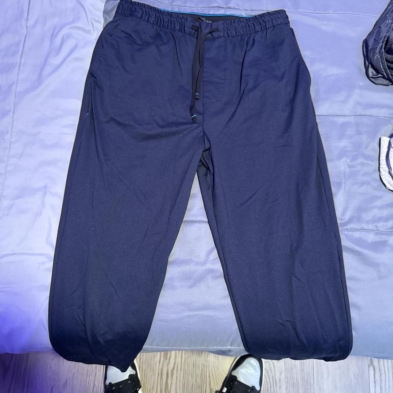 Stance Navy Joggers / Sweatpants with Rear Zipper... | Depop