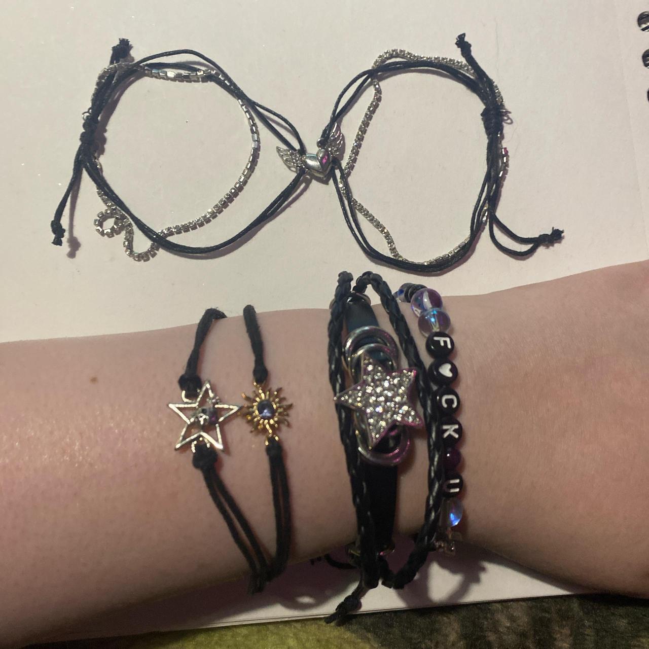 Variety of 6 Hot Topic Bracelets - One set of... | Depop