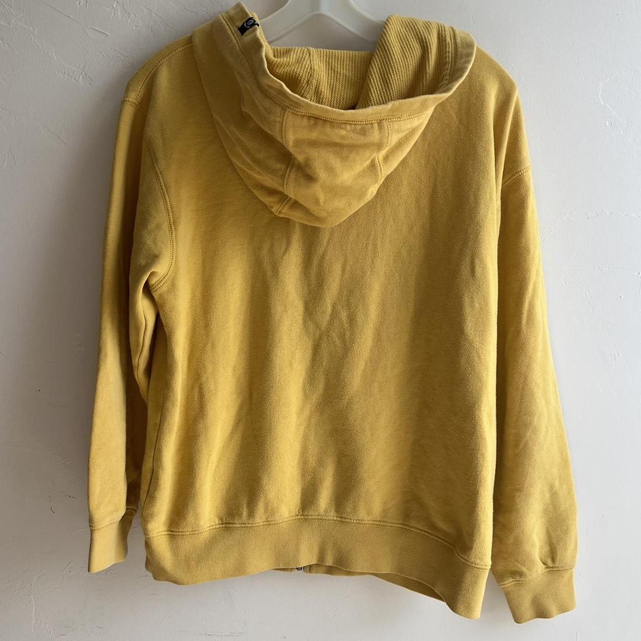 mens volcom yellow zip up hoodie - Depop