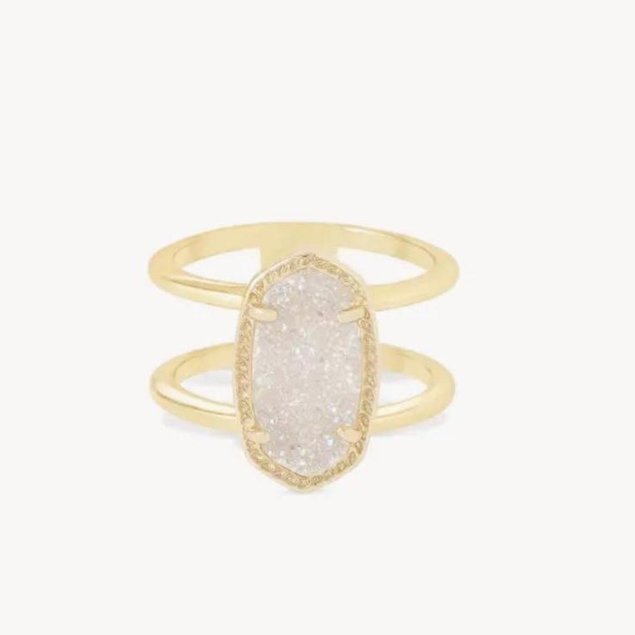 Kendra Scott Elyse ring in Iridescent Drusy. I... | Depop