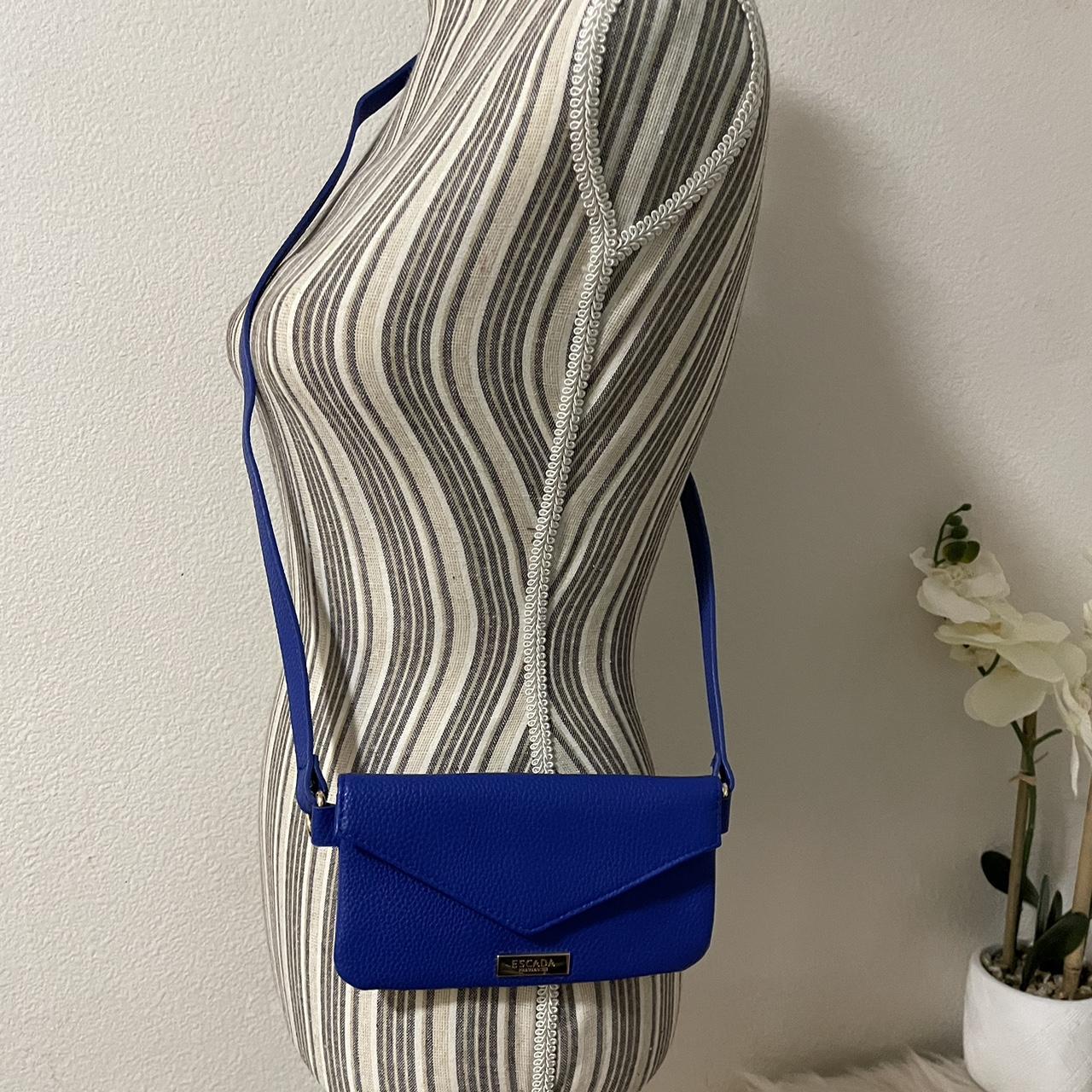 Escada Crossbody bag Color : Blue Brand : Escada... - Depop