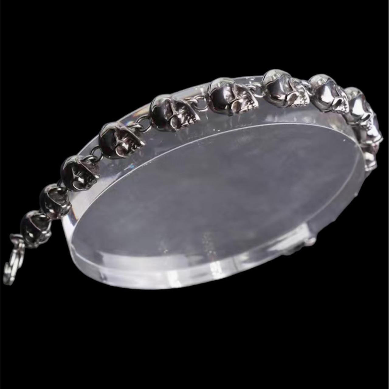 Gothic Style #Skull Link Chain Bracelet High... - Depop