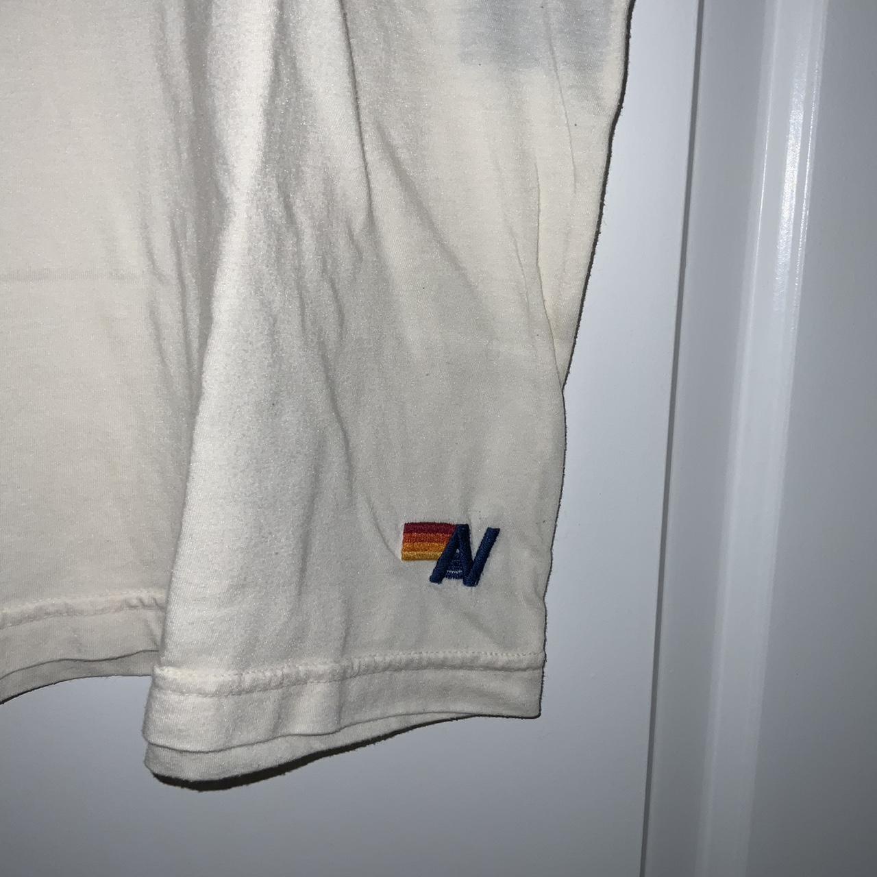 Men’s Aviator Nation T-Shirt -vintage white/logo... - Depop