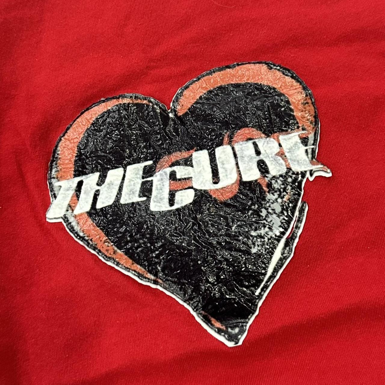 adorable y2k mcbling the cure heart graphic... | Depop