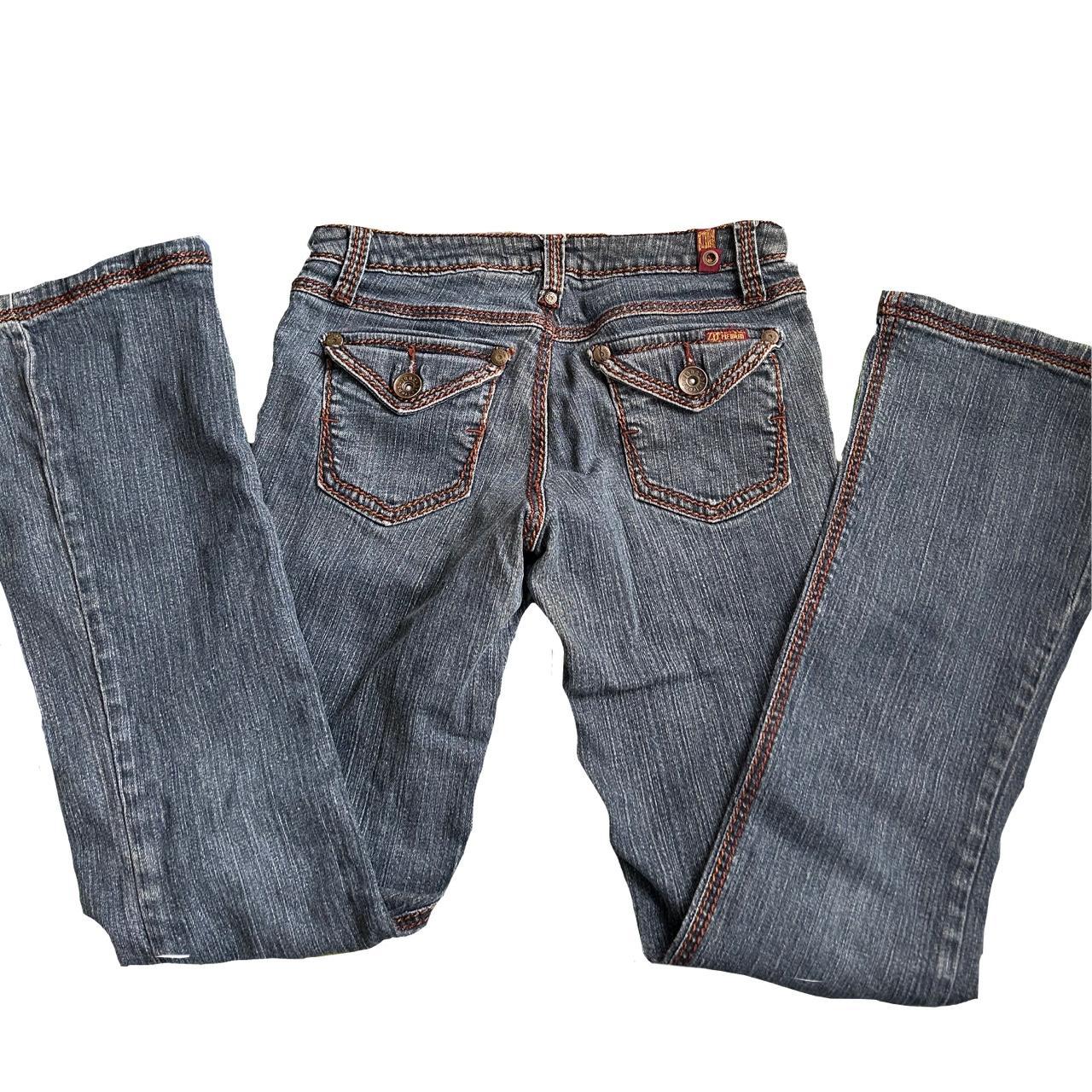 Extreme low rise flared denim jeans in a women’s... - Depop