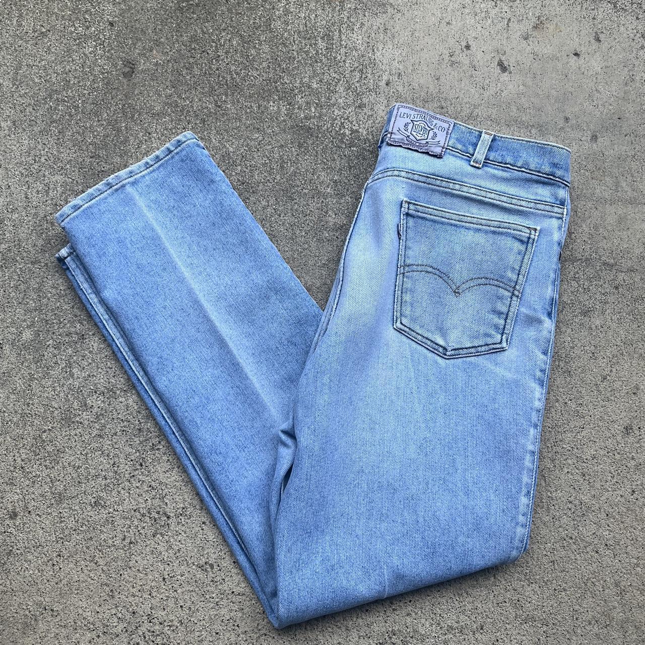 Vintage Levi Silver Medal Straight Leg Creased Jeans... - Depop
