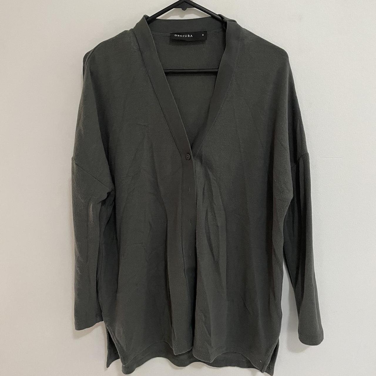 Decjuba khaki cardigan - Depop
