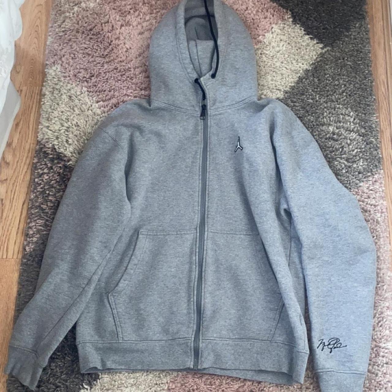 Medium Grey air Jordan tracksuit top Bottoms on page - Depop