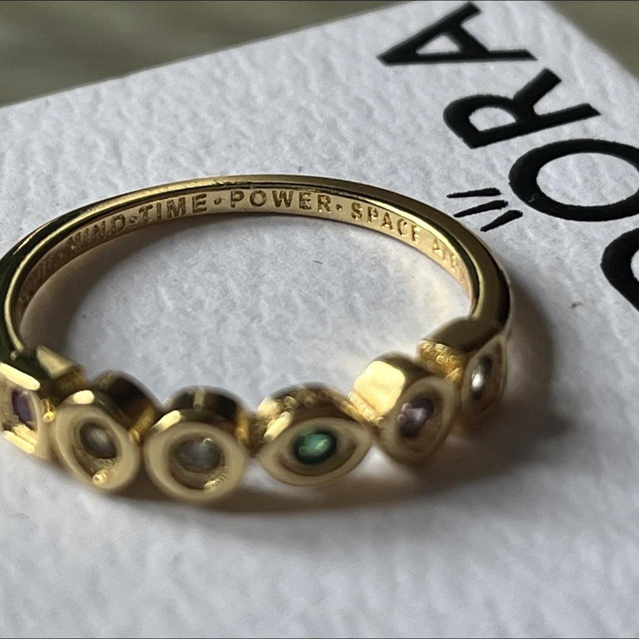 Pandora Marvel Avengers Infinity Stones Gold Ring... - Depop