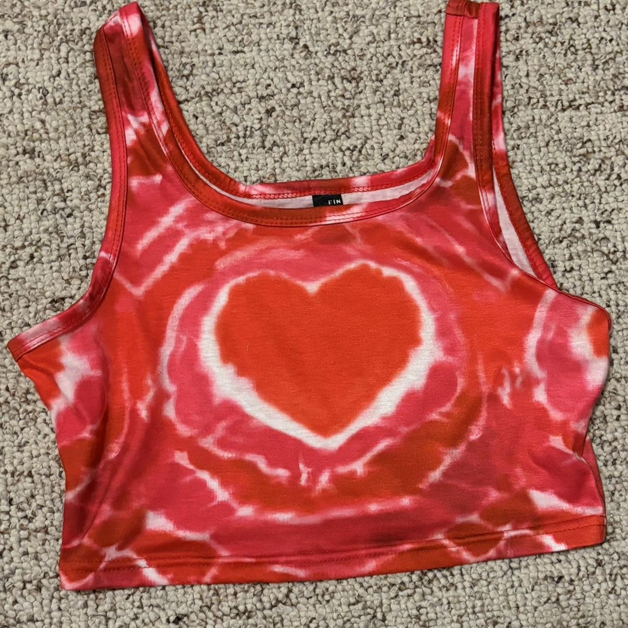 Cute pink heart top from shein. Only worn a few... - Depop
