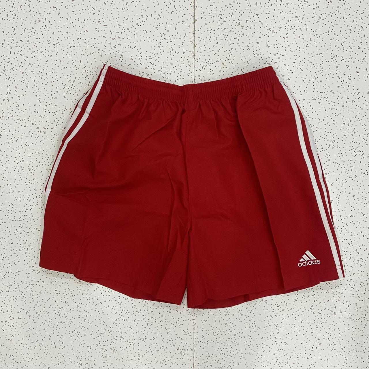 Adidas Originals Men's Red and White Shorts | Depop