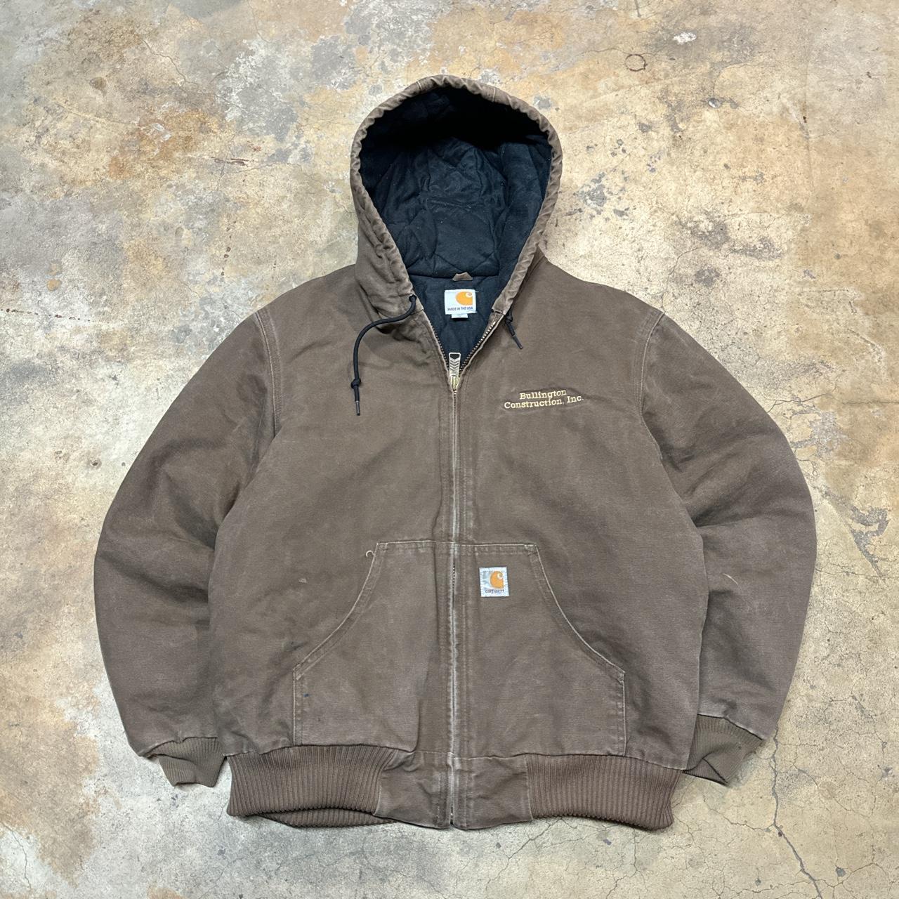 J140 Carhartt jacket. Khaki brown. Size... - Depop