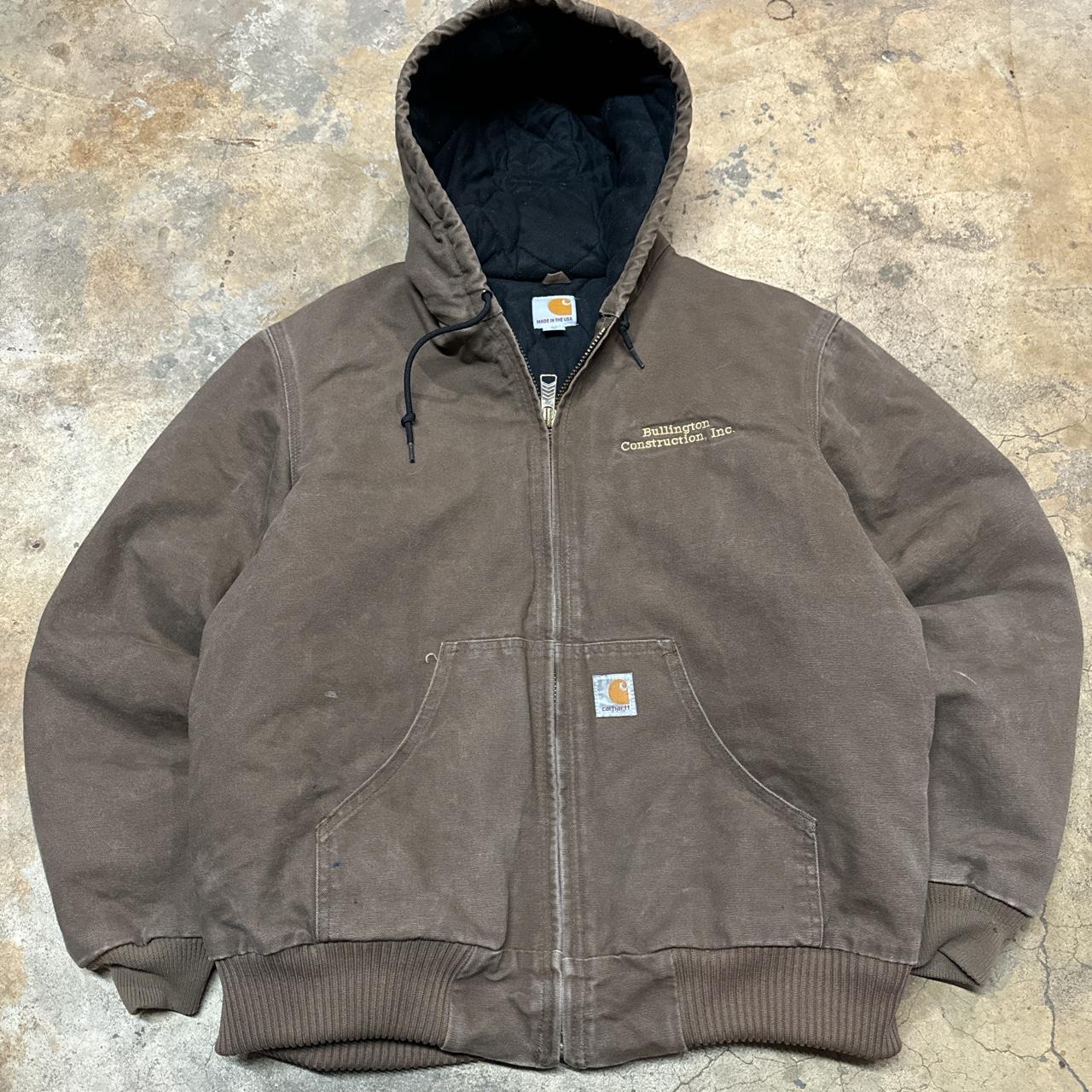 J140 Carhartt jacket. Khaki brown. Size... - Depop