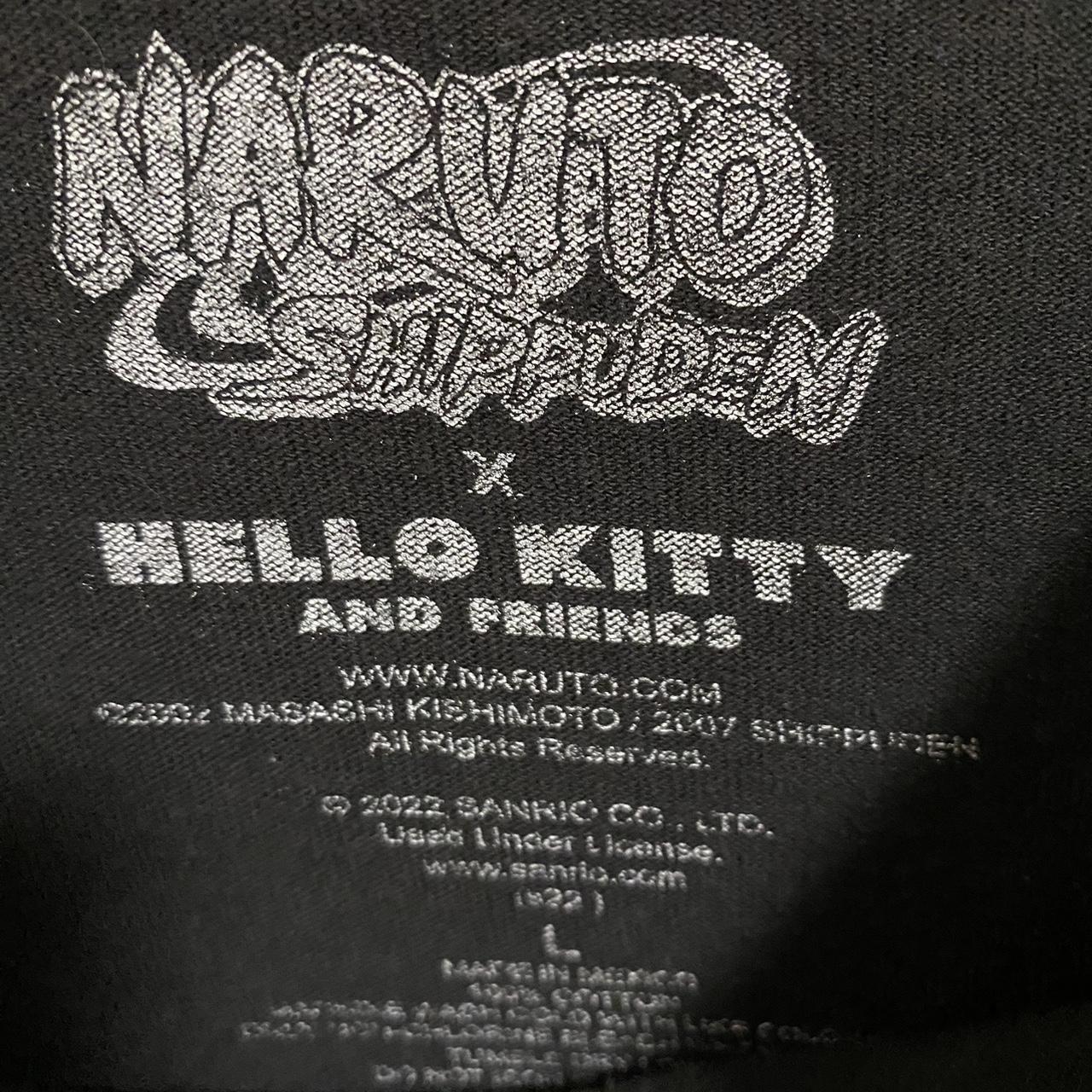 Black Naruto x Hello Kitty TShirt Size Large L26xW20 - Depop