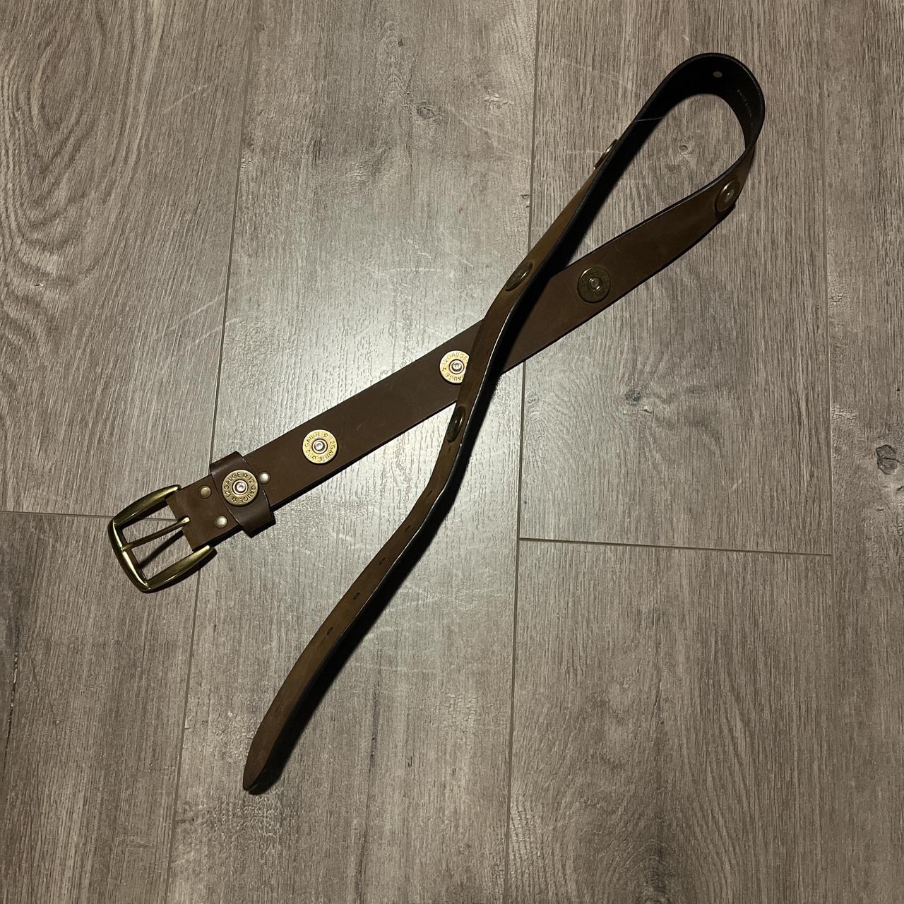 size 32 12 gauge belt real leather - Depop