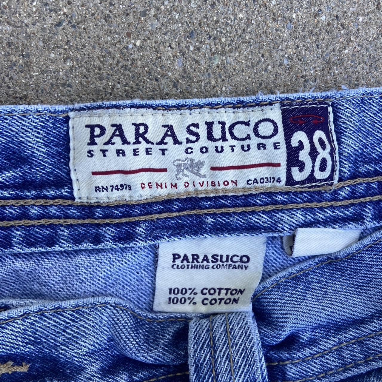 JNCO Style Embroidered Parasuco Jorts / condition... - Depop
