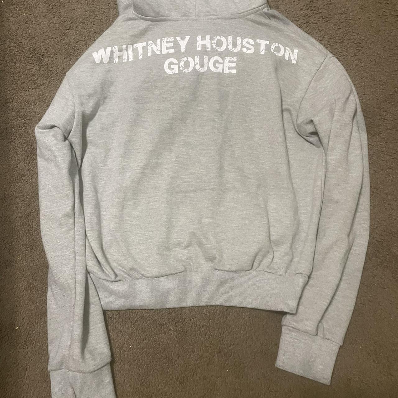 Gouge Worldwide Whitney Houston Grey Zip Up Hoodie... | Depop