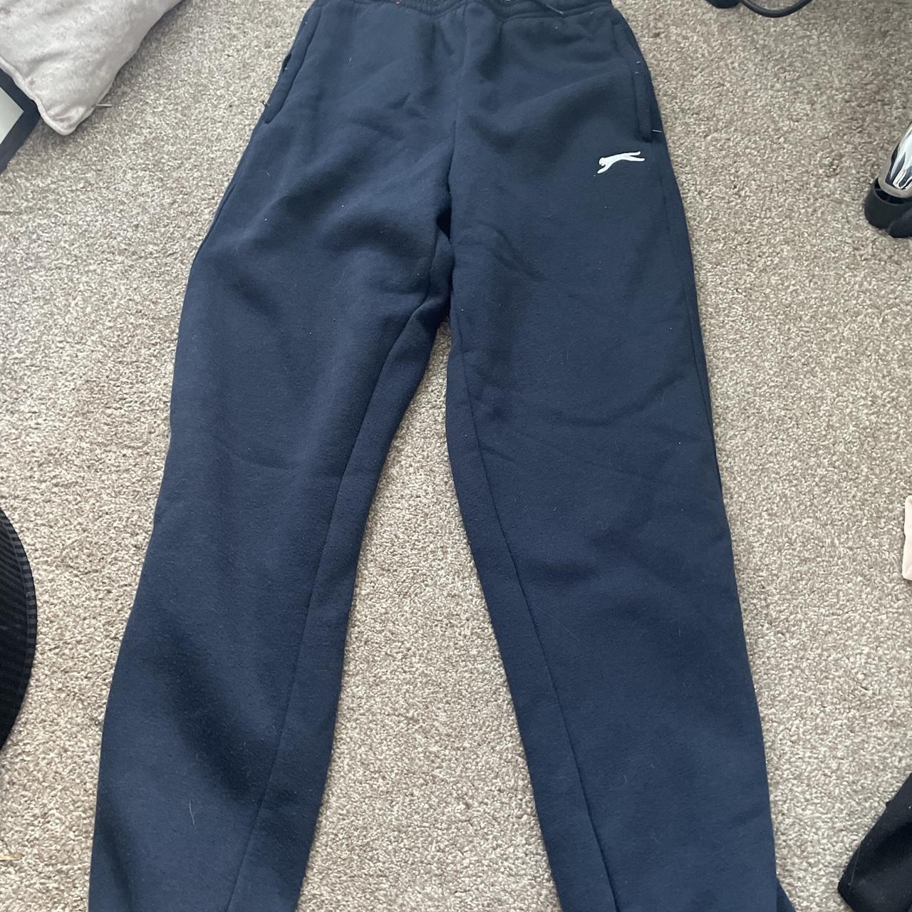 navy blue slazenger joggers - Depop