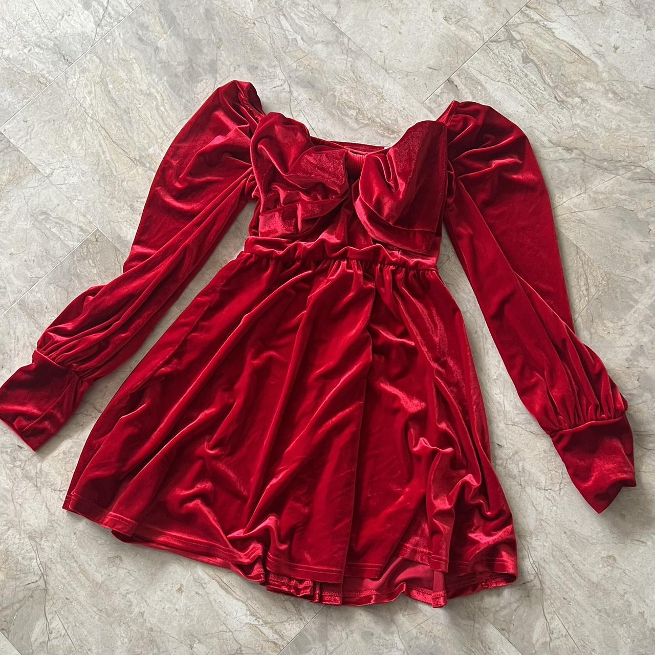 Red bow dress. Perfect for Christmas or Valentines... - Depop