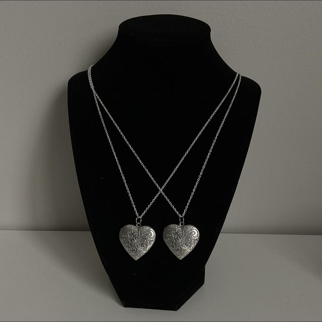 24 inch silver empty locket SET! Get both for the... - Depop