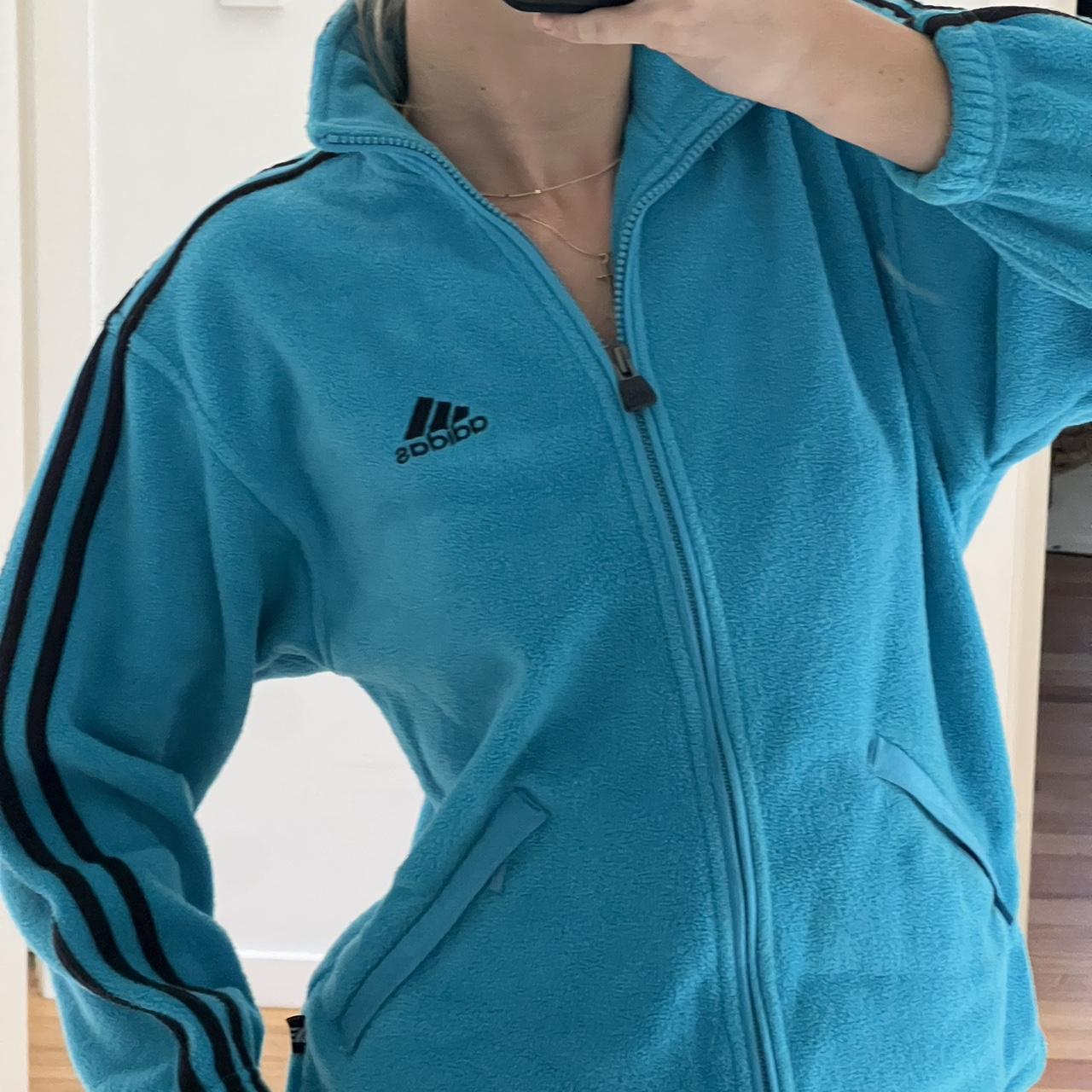 Vintage Adidas Fleece jacket - Depop