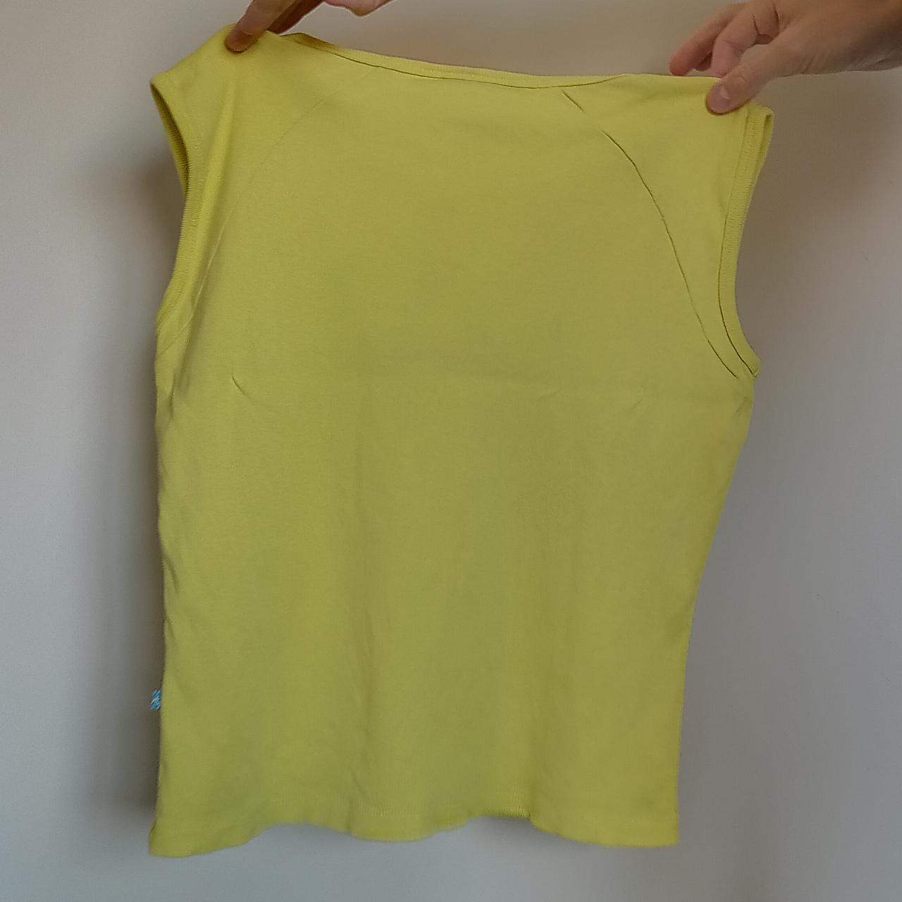 Golden Breed vintage singlet, size L in a neon yellow. - Depop