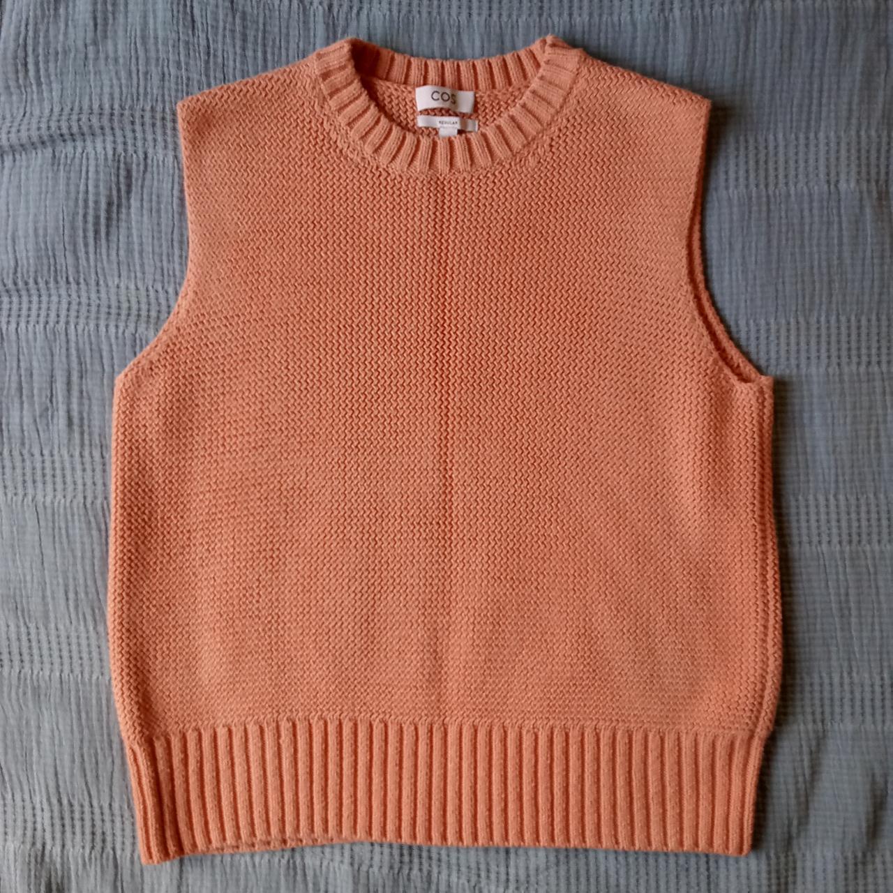 COS orange knit vest. Size M. - Depop
