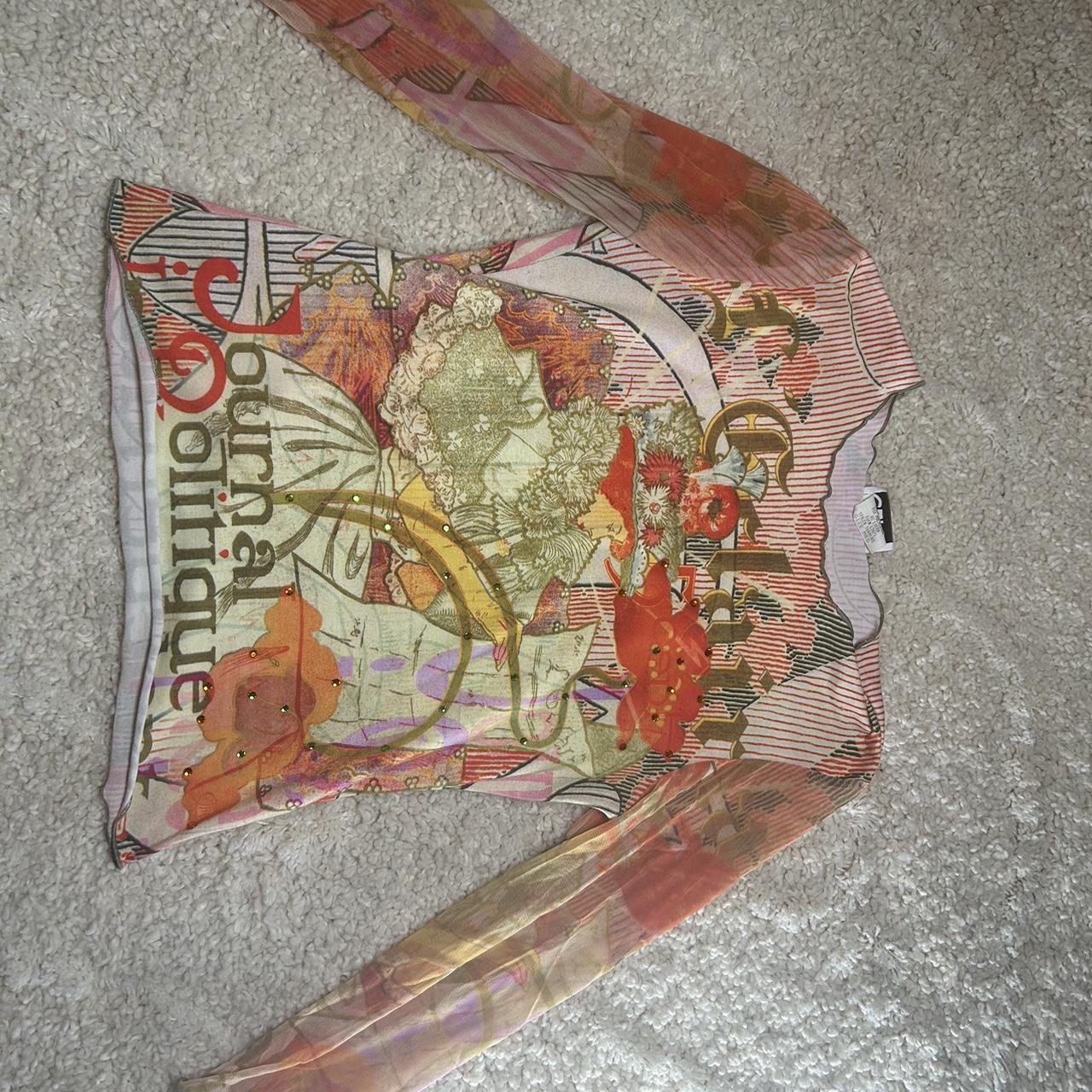 Vintage mesh tattoo long sleeve Y2K top Love this... - Depop