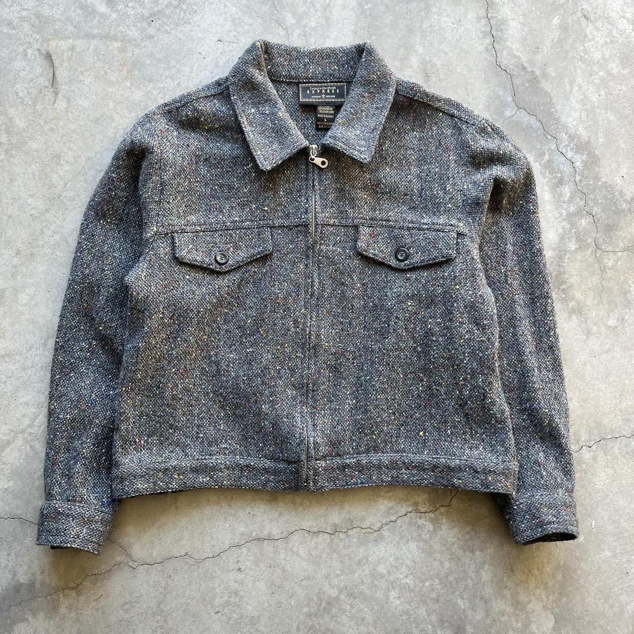 Vintage Wool Zip Up Jacket Great cropped fit and... - Depop