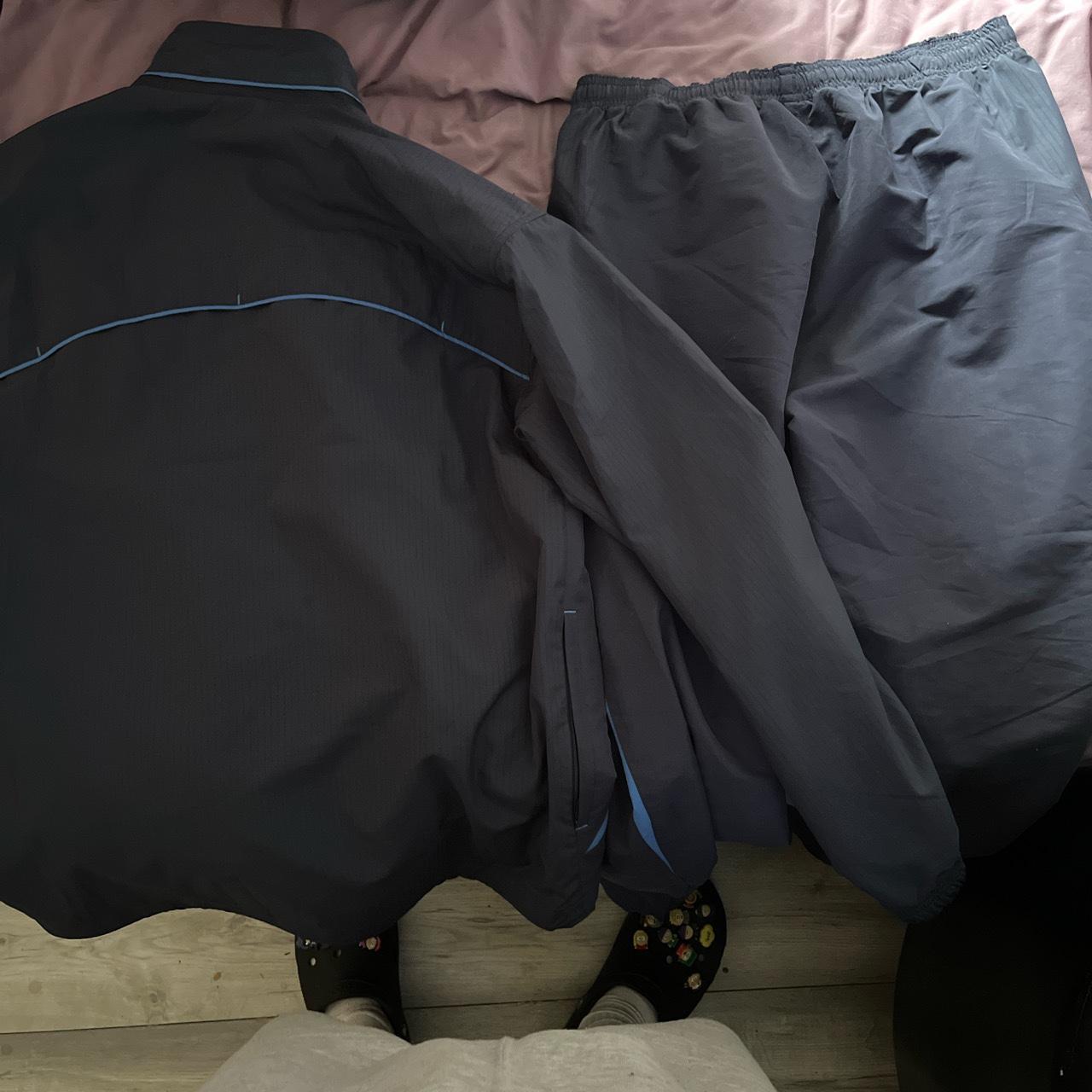 REEBOK 2 pcs shell tracksuit in navy blue - jacket... - Depop