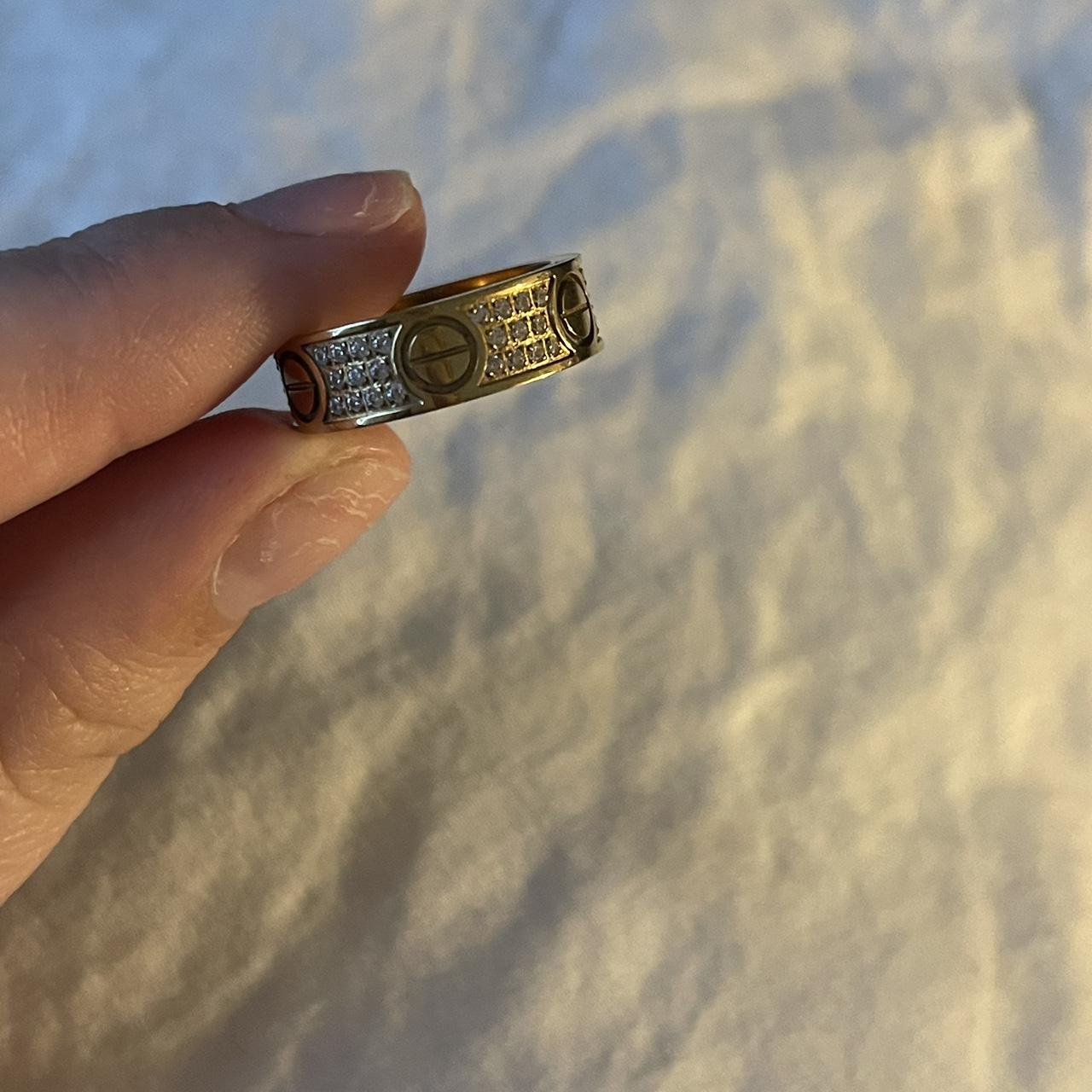 Cartier 18ct gold signet ring with diamond... - Depop