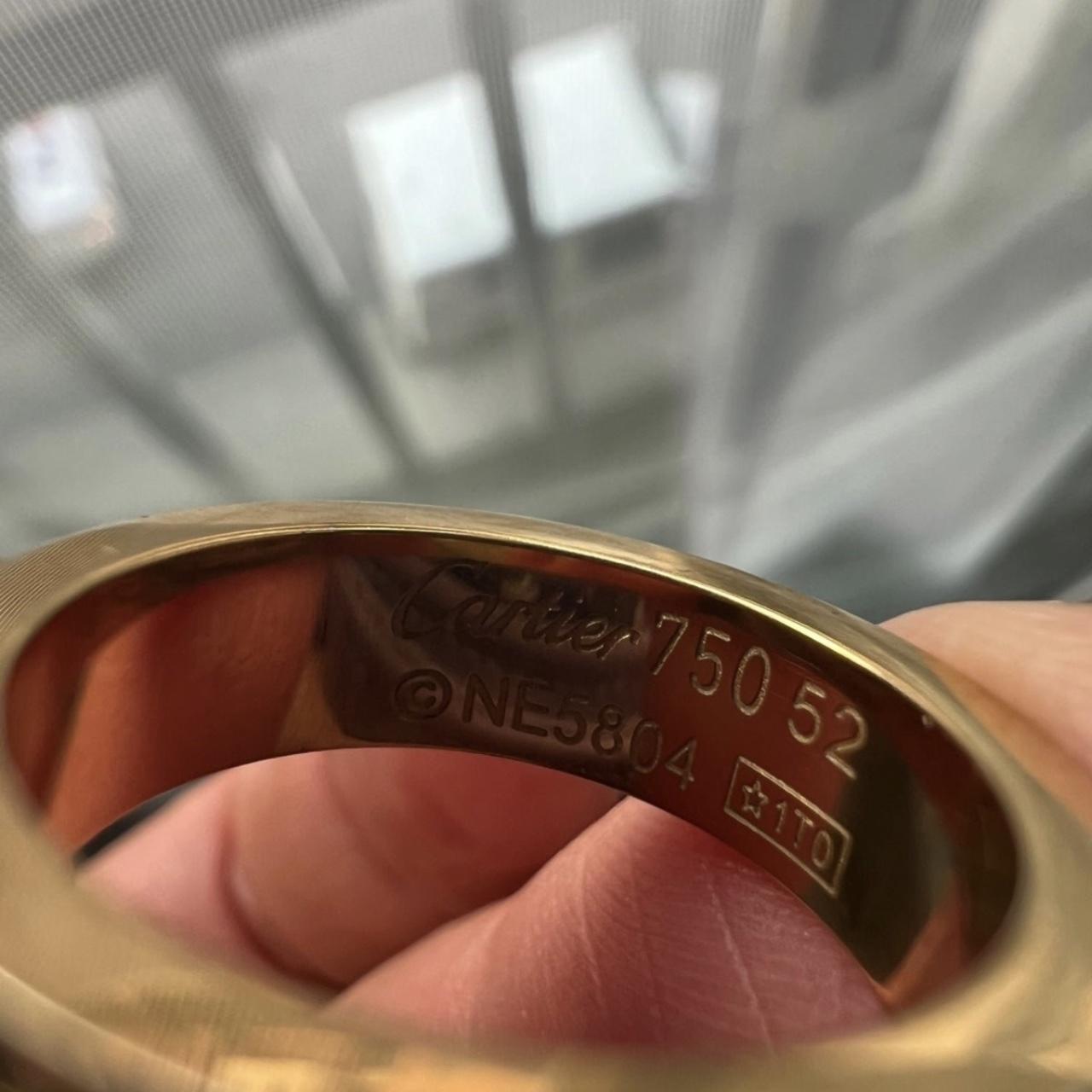 Cartier 18ct gold signet ring with diamond... - Depop