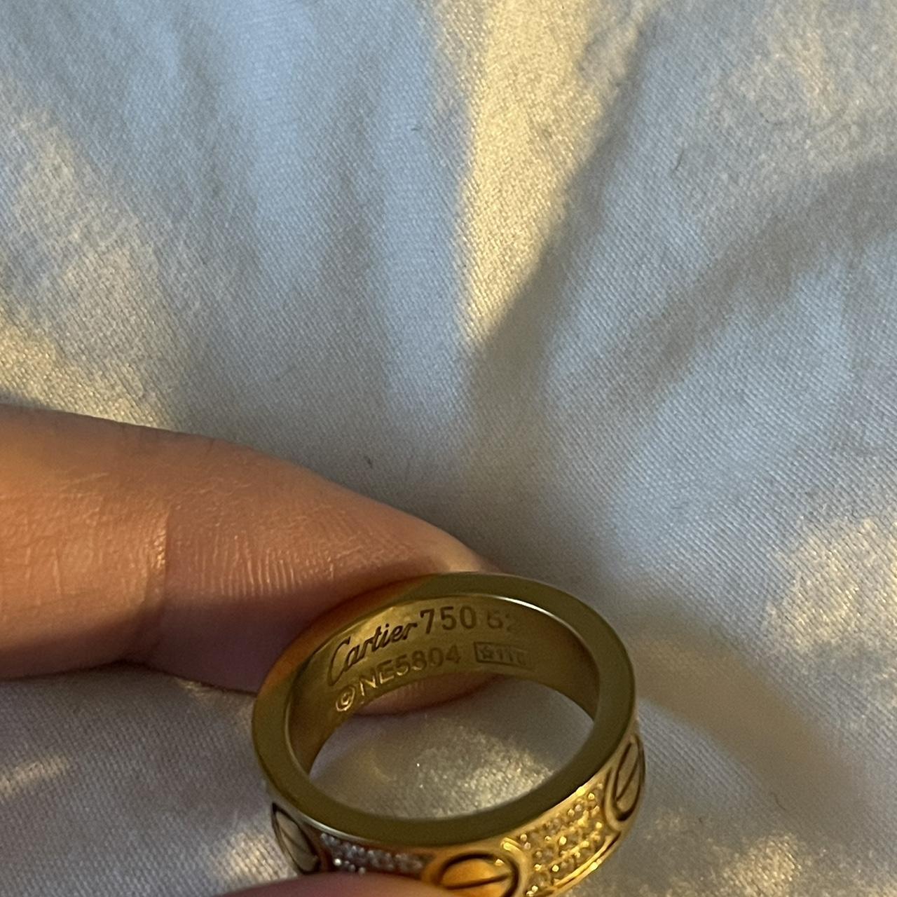 Cartier 18ct gold signet ring with diamond... - Depop