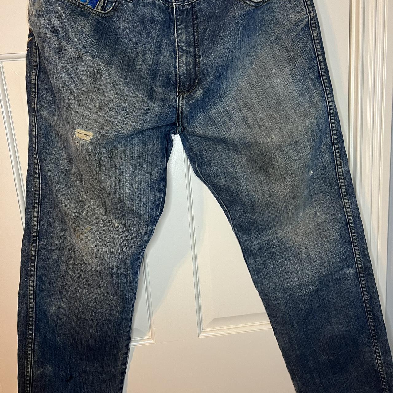 Pelle pelle jeans with crazy embroidery Size 36 | Depop Pelle pelle jeans with crazy embroidery Size 36 | Depop