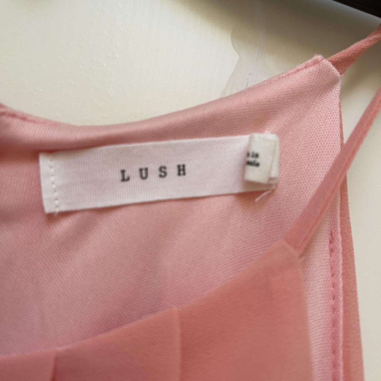 Lush Peach Halter Neck Dress - Depop