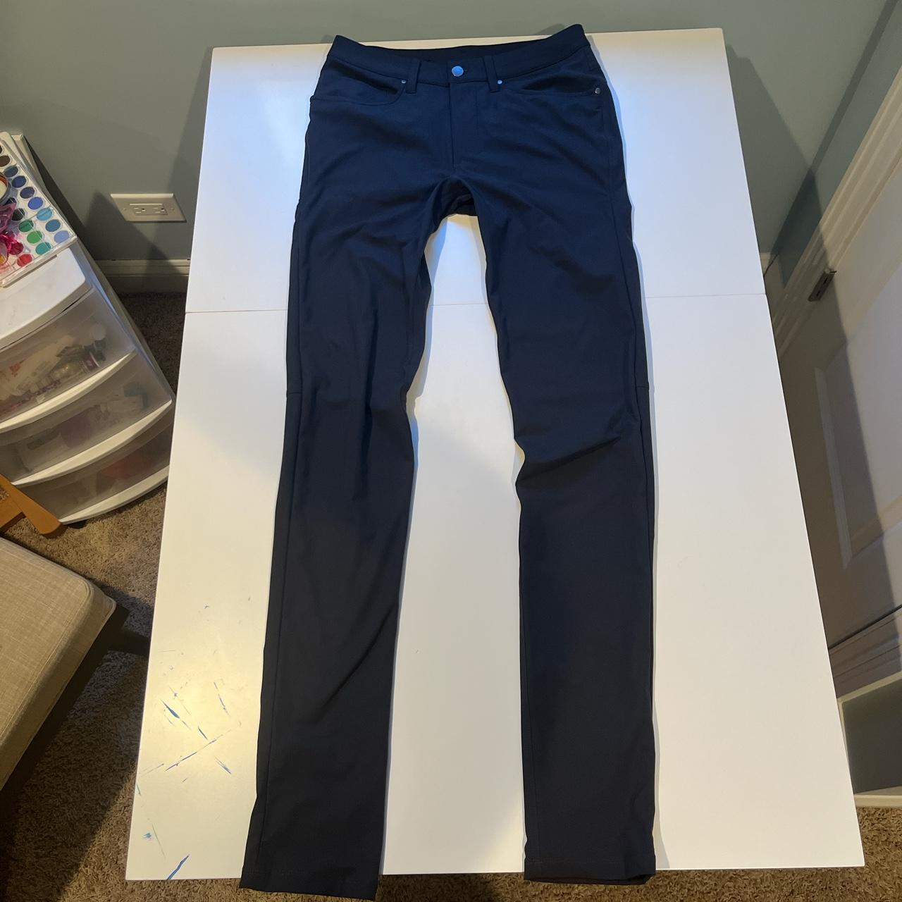 Lulu lemon pants 🍋 Size 28 tall Grey/black Amazing... - Depop