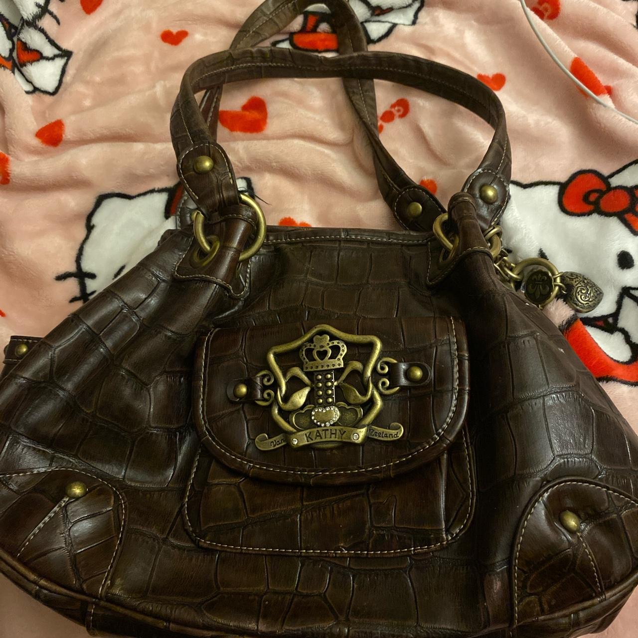 Kathy bag with pretty heart chains with pretty heart... - Depop