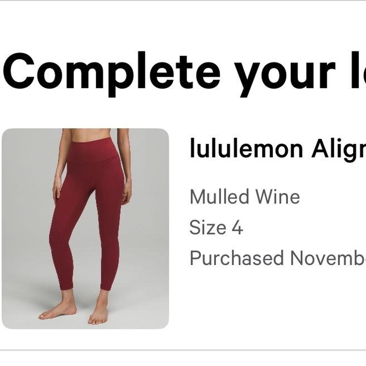 Lululemon Align Leggings - wine color - size 4 -... - Depop