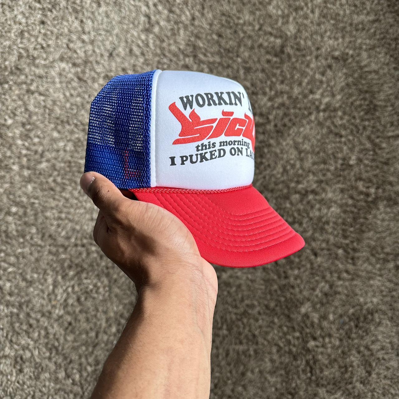 workin ‘ like a sicko trucker hat - perfect... - Depop