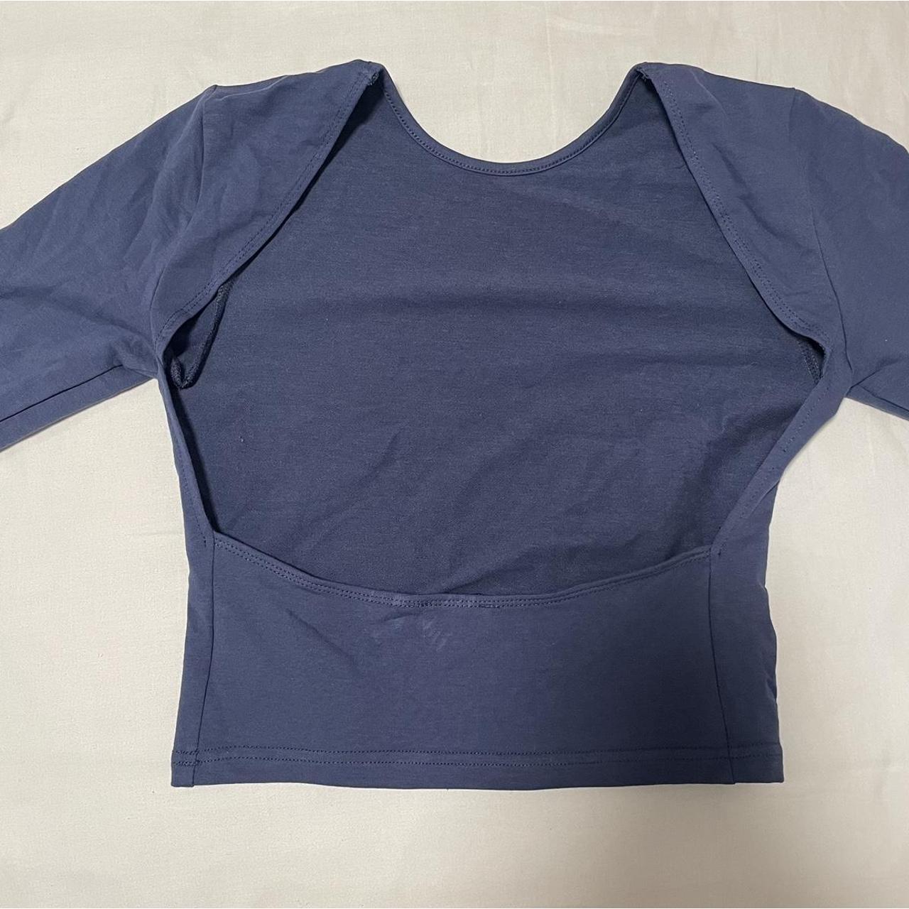edikted navy blue backless long sleeve. - Depop
