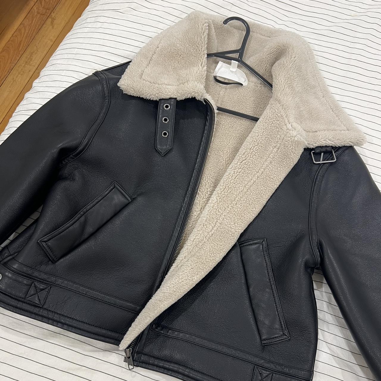 Glassons leather jacket with fur detailing Never... | Depop