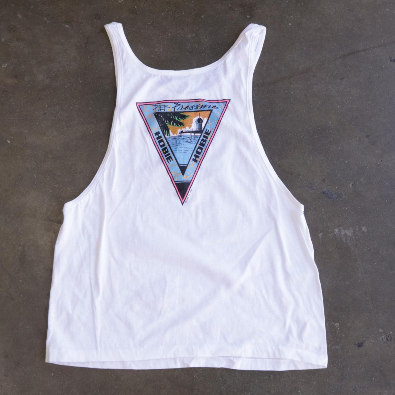 80s Hobie Pier Pressure Surf Singlet Tank... - Depop