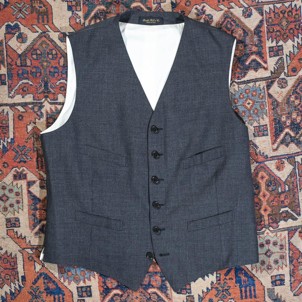 RRL Ralph Lauren Lightweight Wool Suit Vest, Medium... - Depop