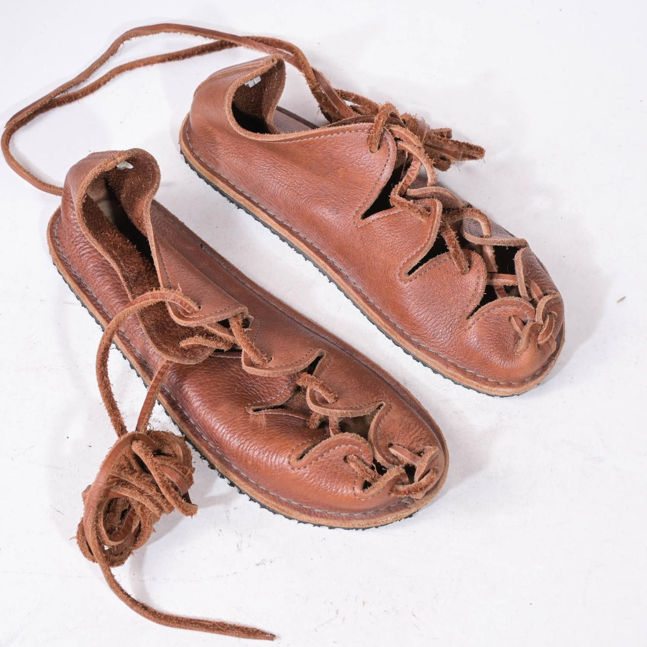 Nativearth Ghillies Handmade Leather Sandals -... | Depop